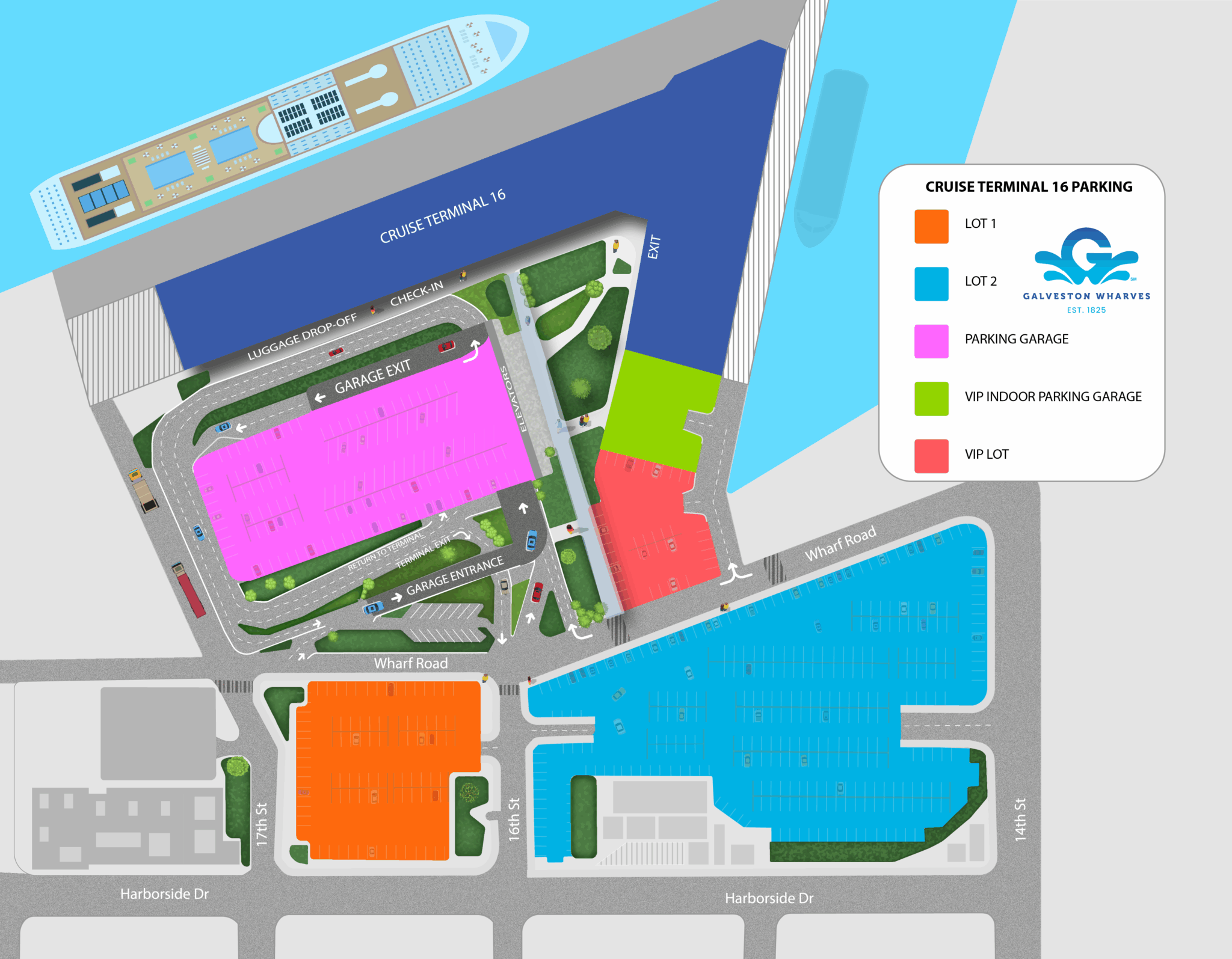 Mariner of the Seas | Terminal 16 Garage Parking | Port of Galveston ...